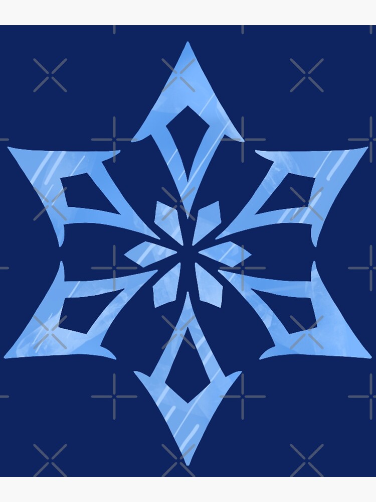 "Genshin impact cryo element" Art Print for Sale by TaskArt | Redbubble