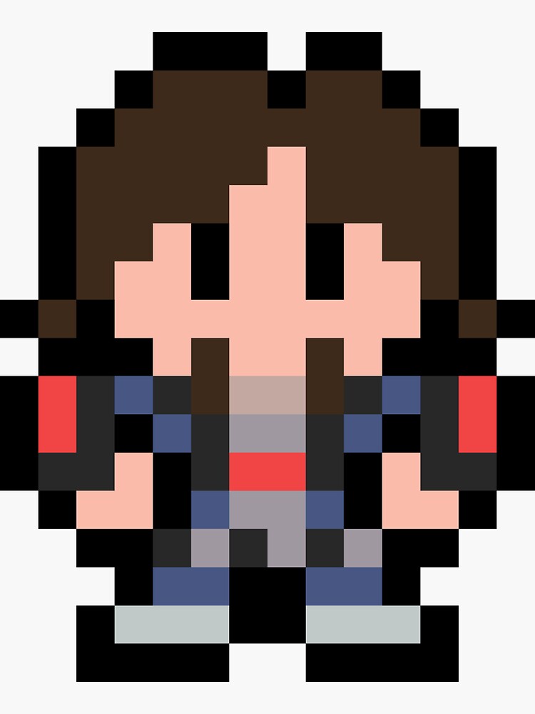 "Pixel Axel Steel" Sticker for Sale by ImpishMATT | Redbubble