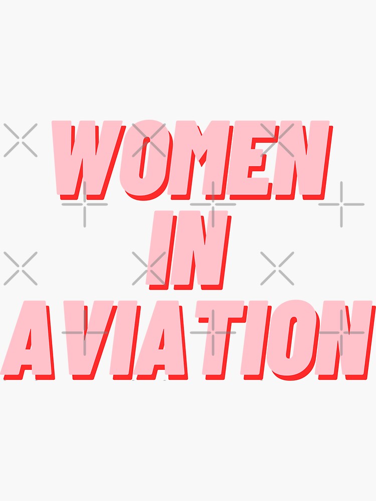 "Women in Aviation" Sticker for Sale by polishalpaca | Redbubble