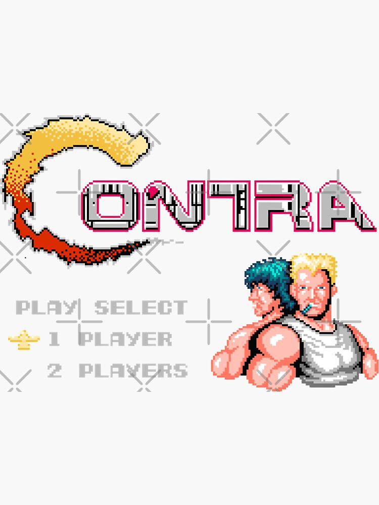 "Proud Contra gaming Shirt Video Game" Sticker for Sale by ...