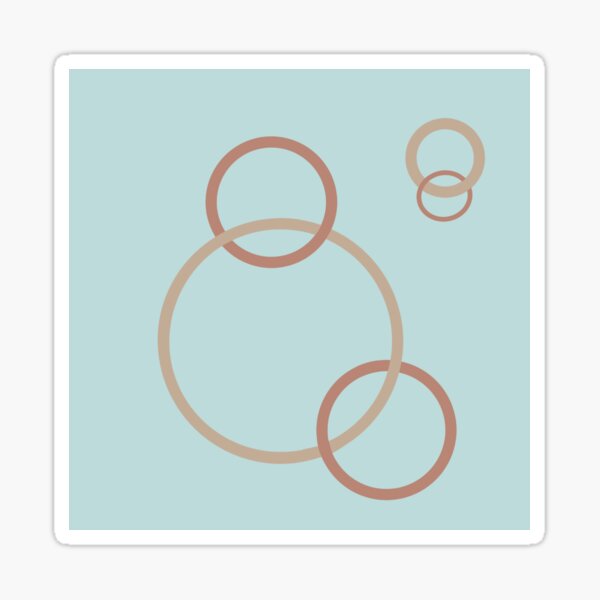 "Oceanic Links-Circular Minimalist Design in modern shades of rust ...