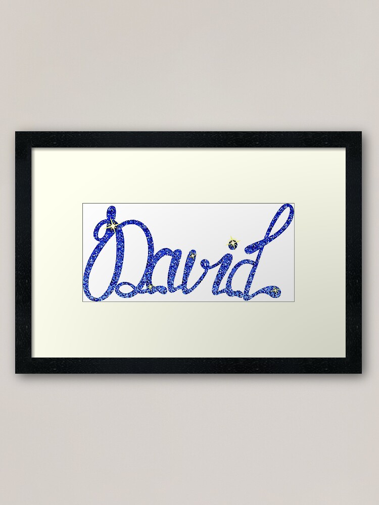 "David name" Framed Art Print by Marishkayu | Redbubble