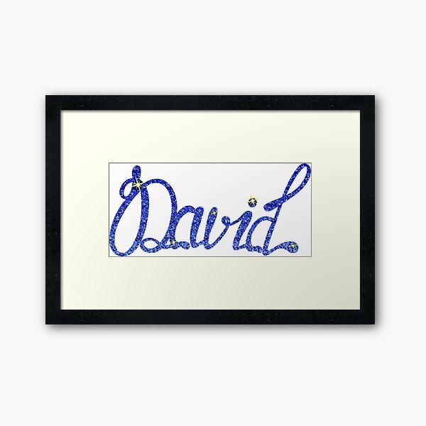 "David name" Framed Art Print by Marishkayu | Redbubble