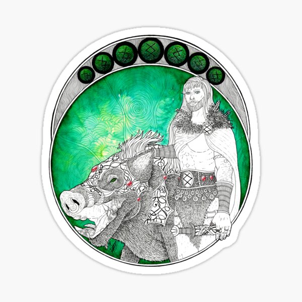"Freyr" Sticker for Sale by Varvarg | Redbubble