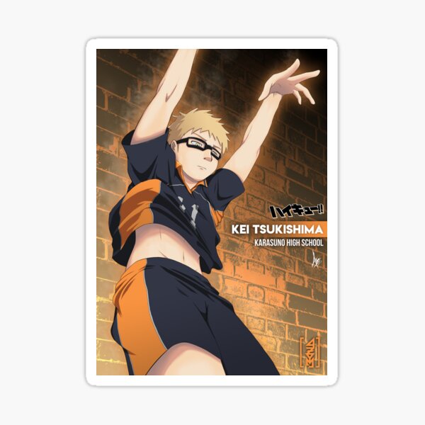 "Kei Tsukishima, Tsukki" Sticker for Sale by artbyzym | Redbubble