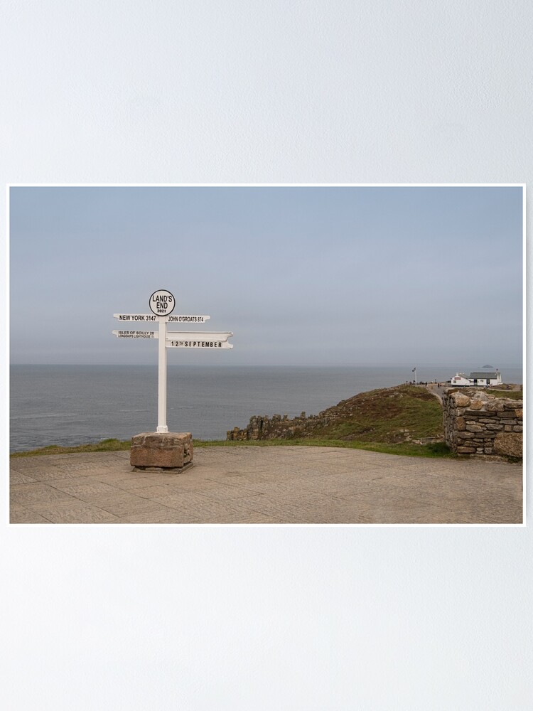 "The Iconic Signpost lands end Cornwall" Poster for Sale by ...