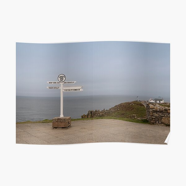 "The Iconic Signpost lands end Cornwall" Poster for Sale by ...