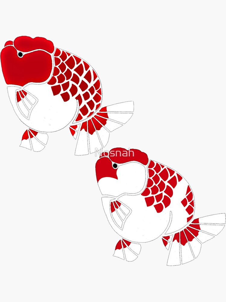 "Ranchu Pair Logo A 091421" Sticker for Sale by Nosnah | Redbubble