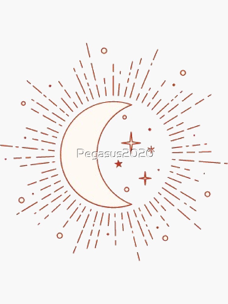"Glaring Half Moon" Sticker for Sale by Pegasus2020 | Redbubble