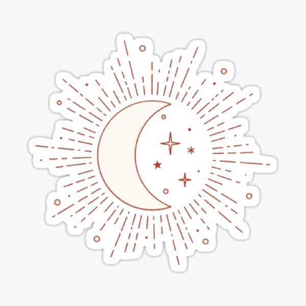 "Glaring Half Moon" Sticker for Sale by Pegasus2020 | Redbubble