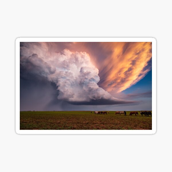 "Atmospheric Eruption - Supercell Thunderstorm Erupts Over Open Field ...