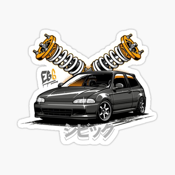 "Honda Civic" Sticker for Sale by JDM APEX | Redbubble