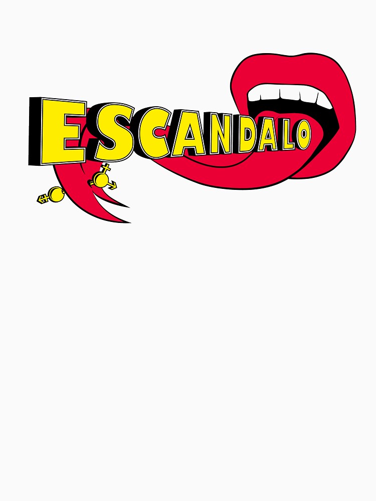 "Escandalo Logo" T-shirt for Sale by bluepioneer | Redbubble ...