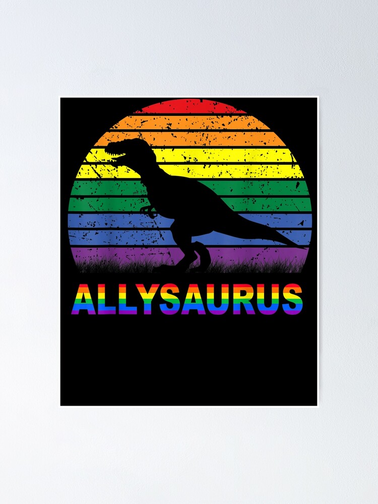 Póster « Mes del orgullo Lgbt del dinosaurio Allysaurus vintage» de ...