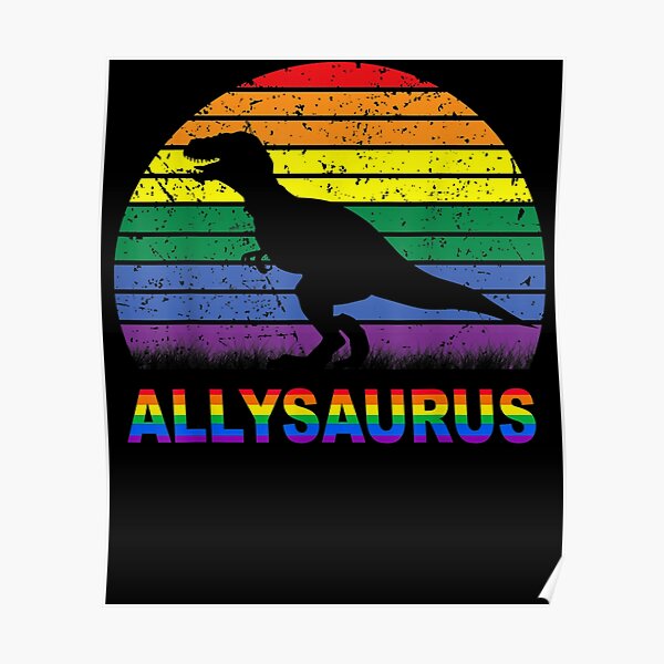 Póster « Mes del orgullo Lgbt del dinosaurio Allysaurus vintage» de ...
