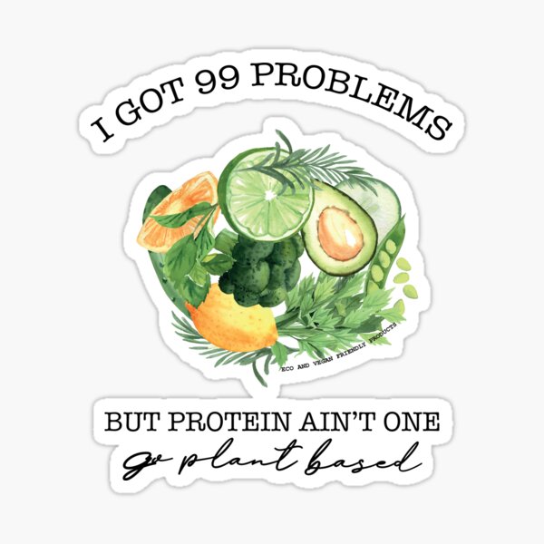 "Protein" Sticker for Sale by Ecovegan1 | Redbubble