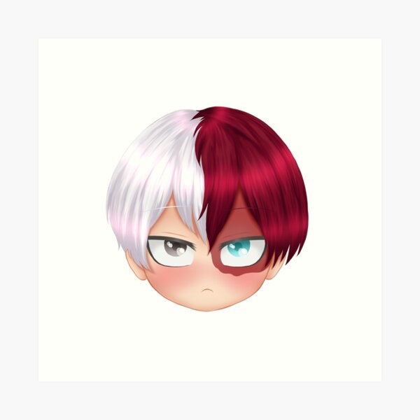 "Shoto Todoroki Emote" Art Print for Sale by Raspberryteaart | Redbubble