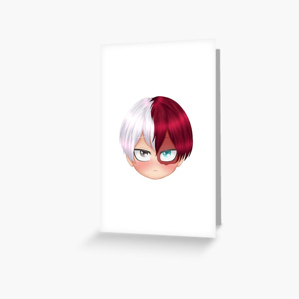 "Shoto Todoroki Emote" Greeting Card for Sale by Raspberryteaart ...