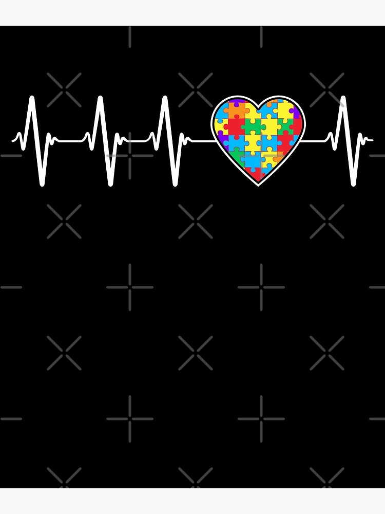 Póster «Autismo Latido del corazón Amor Corazón ECG Conciencia autista ...