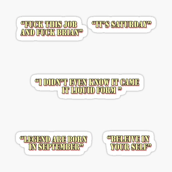 "Wkuk sticker pack" Sticker for Sale by Ruwans | Redbubble