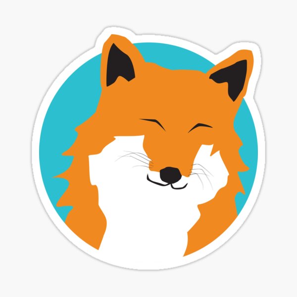 "Smiley fox" Sticker for Sale by skauff | Redbubble