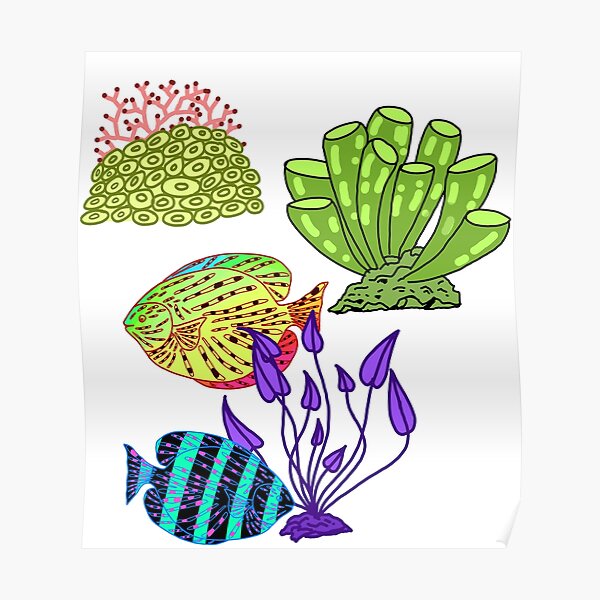 "cartoon series sea life-5" Poster by Arghyam | Redbubble