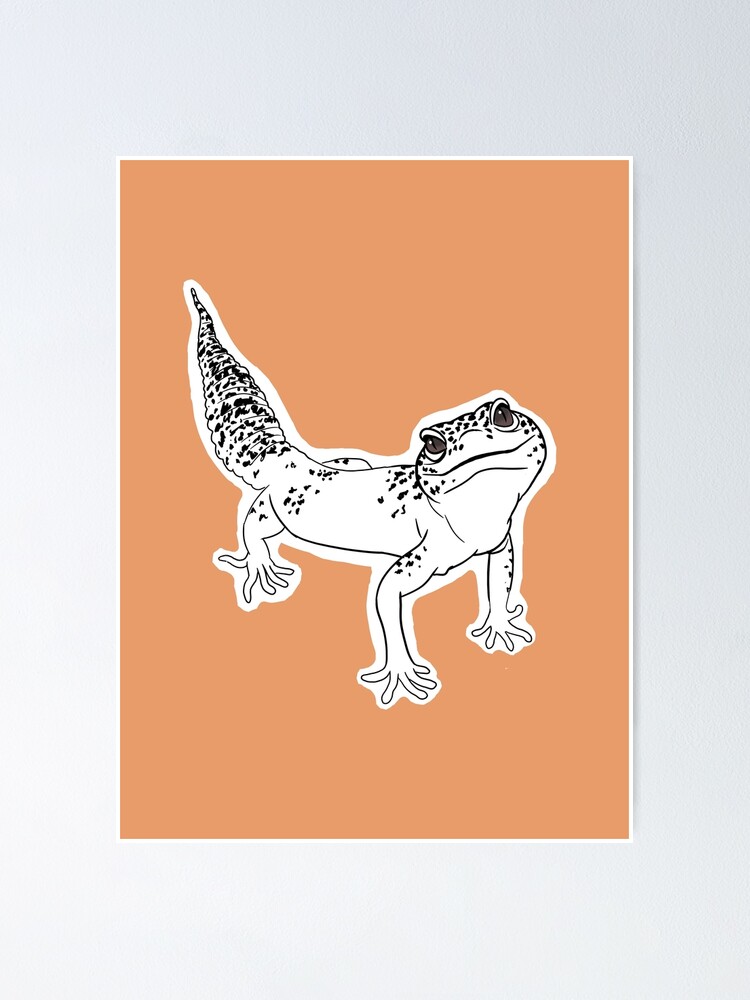 "Leopard Gecko" Poster by Red-Paintbrush | Redbubble