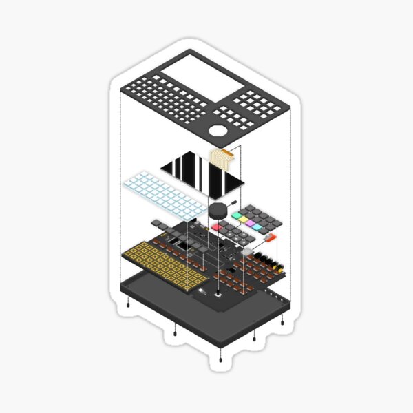 "Polyend Tracker Exploded View" Sticker for Sale by Aisjam | Redbubble
