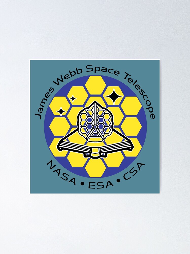 Poster « NASA JWST James Webb télescope spatial logo nid d'abeille ...