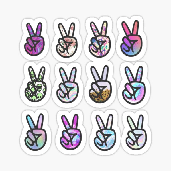 "peace sticker pack" Sticker by elizabethorrr | Redbubble