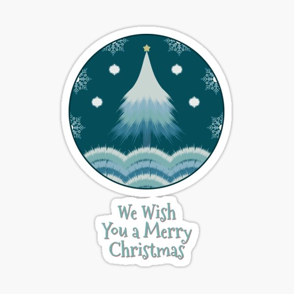 "Christmas ikat blue monotone comprises christmas tree wite text we ...