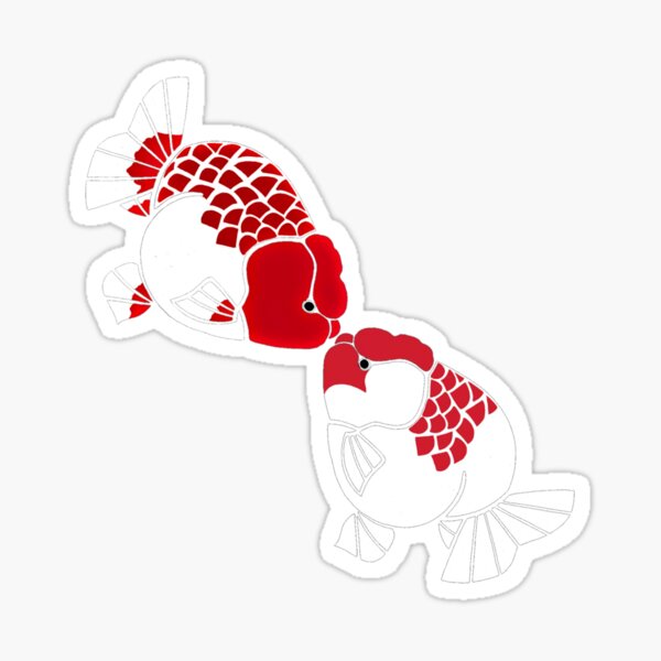 "Ranchu Pair Logo B 091421" Sticker for Sale by Nosnah | Redbubble