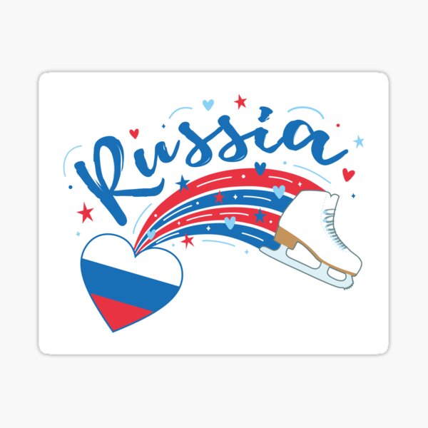 "Russian Figure Skating (white background)" Sticker for Sale by ...