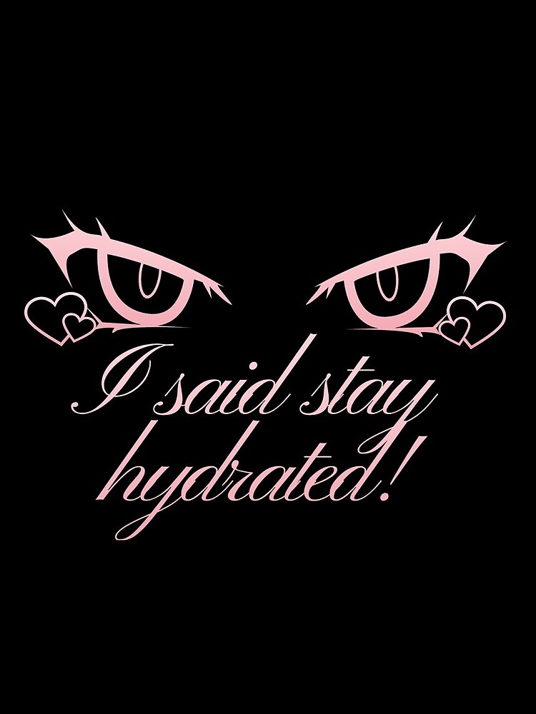 "Kawaii Stay Hydrated - Cute Angry Anime Girl Heart Eyes " Art Print by ...