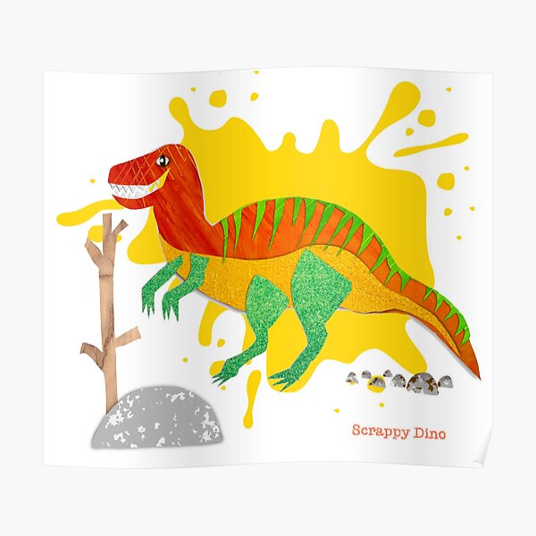 Póster «Tyrannosaurus Rex Dinosaurio T-Rex Splat Amarillo» de ...
