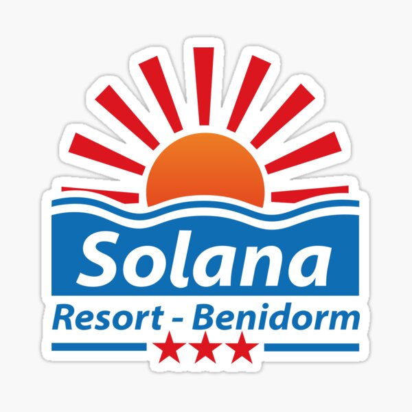 "The Solana Resort Benidorm" Sticker for Sale by McPod | Redbubble