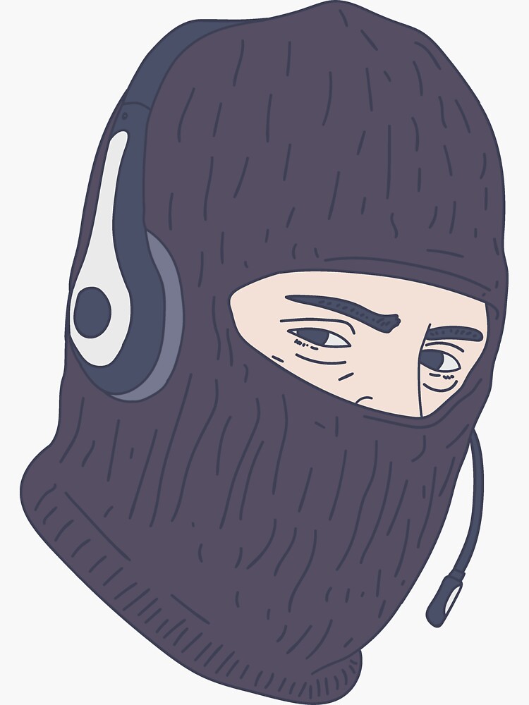 "Scam Caller - Ski Mask - Vishing" Sticker for Sale by DeWinnes | Redbubble