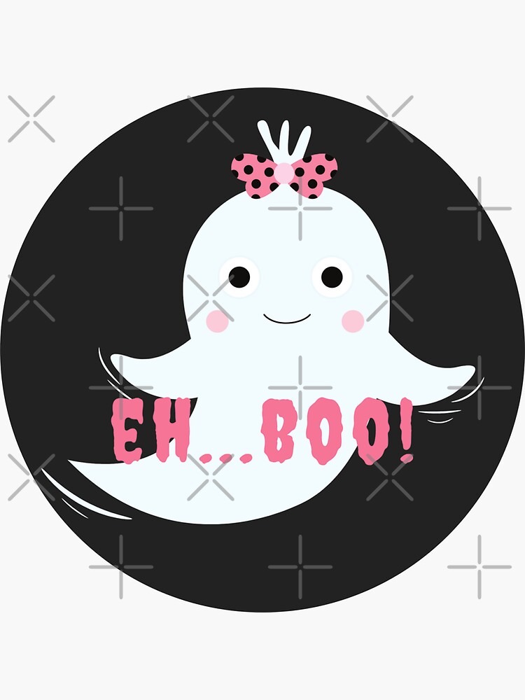 "Cute smiling ghost girl trying to be scary" Sticker for Sale by ...