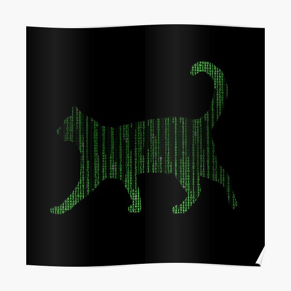 "Matrix cat" Poster for Sale by ARTDAMPLUS | Redbubble