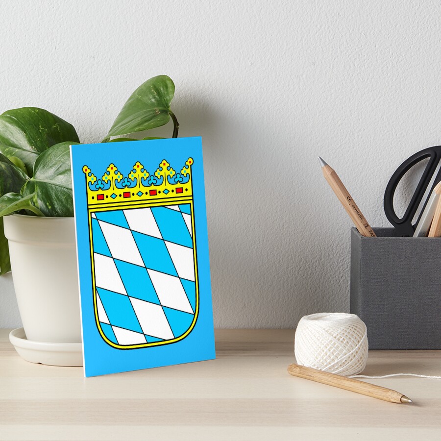"OKTOBERFEST BAVARIAN FLAG MUNICH GERMANY T-SHIRT STICKERS" Art Board ...