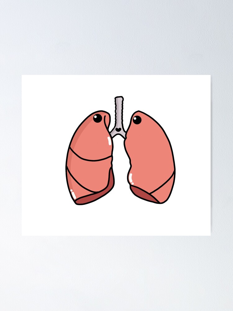 "Cute Smiling Lungs" Poster for Sale by KatherineWinner | Redbubble