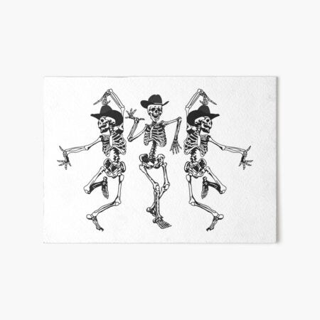 "Dancing Skeleton Cowbooys" Art Board Print for Sale by hadleyvaughn ...