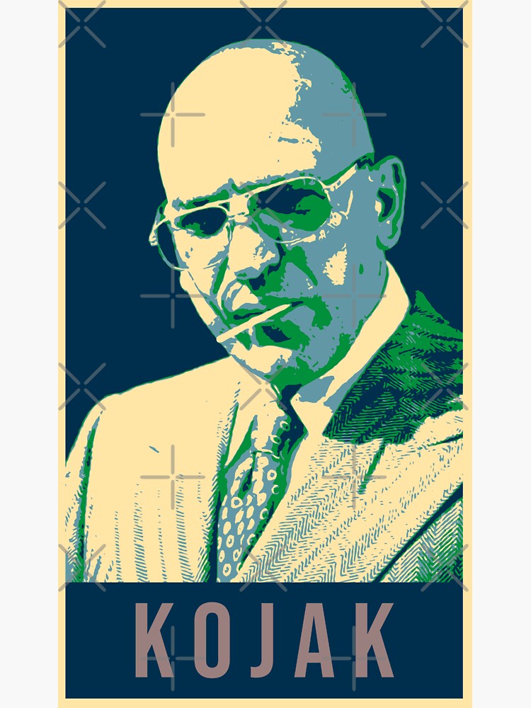" Illustration Pop Art Kojak" Sticker for Sale by VikingZen | Redbubble