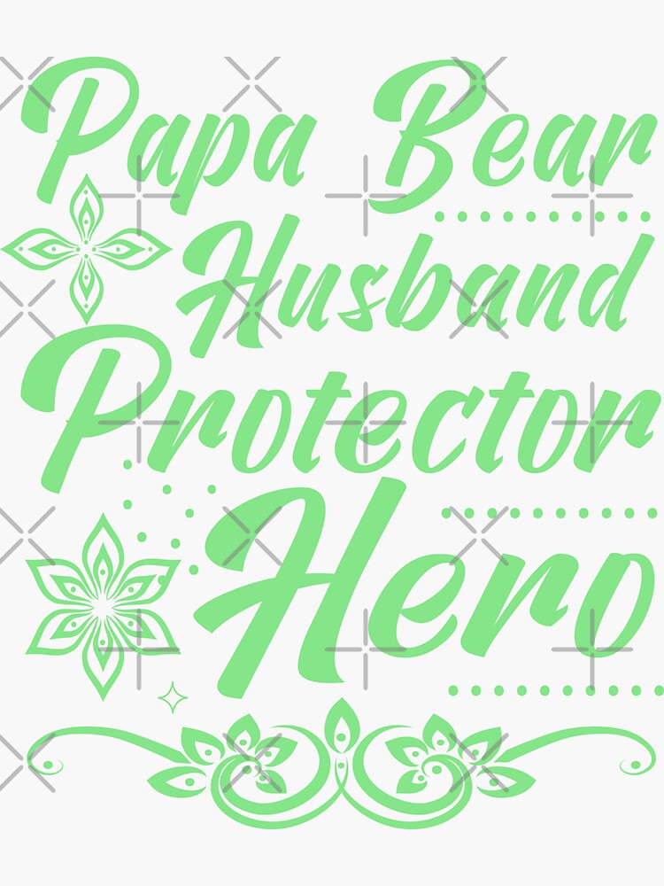 Pegatina «Papa Bear Husband Protector Hero, niños lindos, divertidas ...