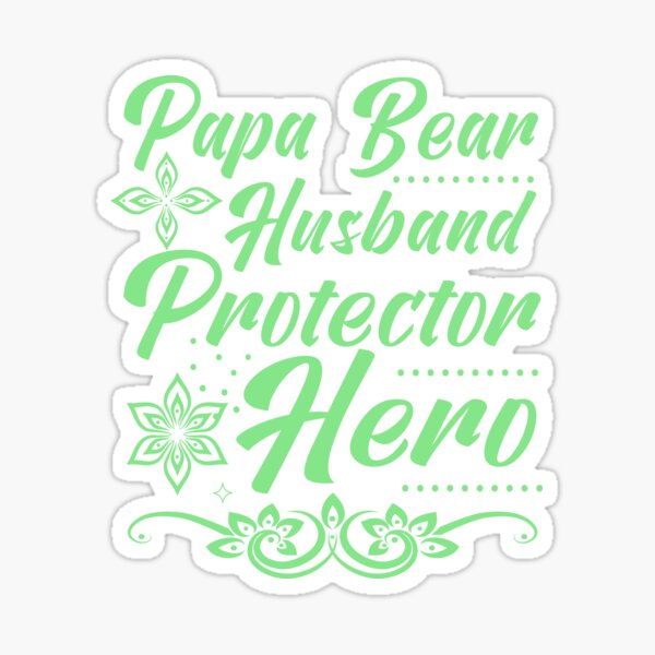 Pegatina «Papa Bear Husband Protector Hero, niños lindos, divertidas ...