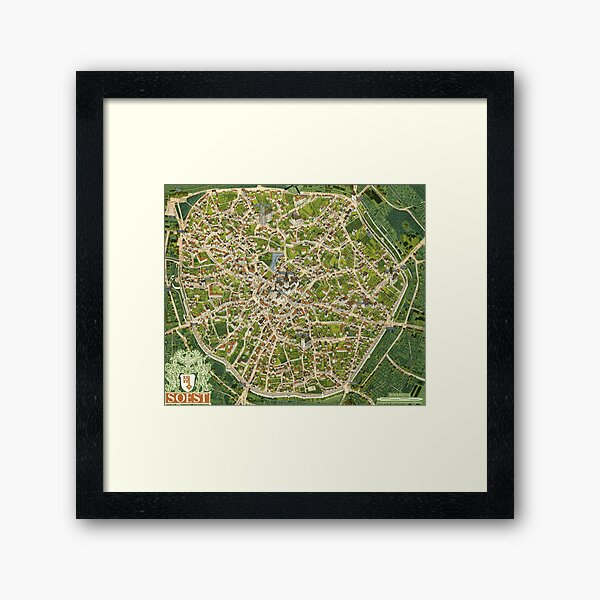 "1956 Vintage Map of Soest, Germany" Framed Art Print for Sale by gin ...