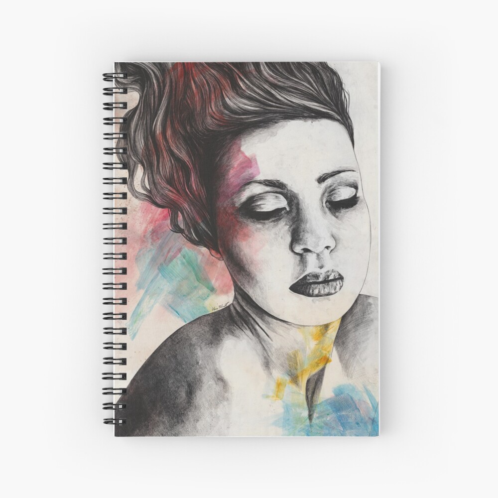 The Fragile Art Of Existence Street Art Female Nude Portrait Spiral Notebook For Sale By 