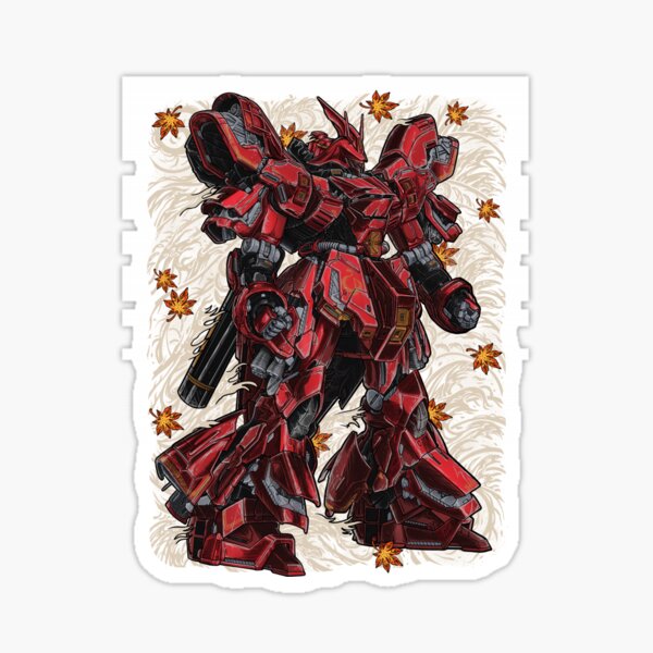 "MSN-04 Sazabi Yakuza Style" Sticker for Sale by calscrafted | Redbubble