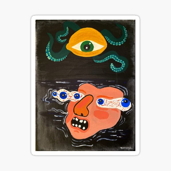 "Id v. Superego" Sticker for Sale by mrzejd | Redbubble