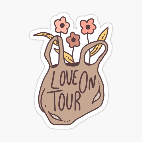 "LOVE ON TOUR" Sticker for Sale by bellakelly03 | Redbubble